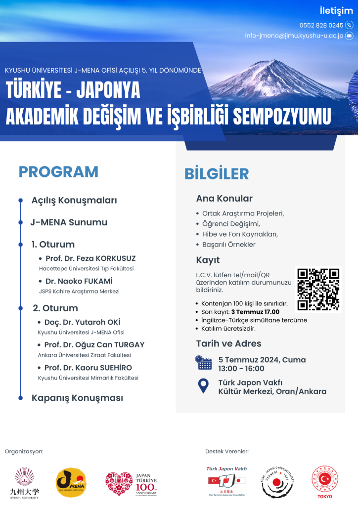 TURKIYE-JAPAN ACADEMIC EXCHANGE AND COOPERATION SYMPOSIUM | J-MENA